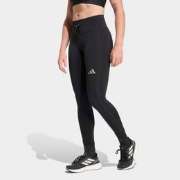 Lauftights adidas Performance "Run Ess 1/1 L", Damen, Gr. M, N-Gr, schwarz, Obermaterial: 85% Polyester, 15% Elasthan, Hosen