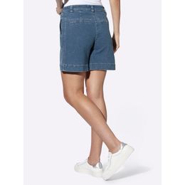 Heine Damen Shorts, blau, Gr. 48, unifarben, 99% Baumwolle, 1% Elasthan, Hosen