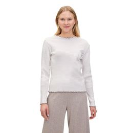 Kurzarmshirt Cartoon "Damen mit Kragen", Damen, Gr. 34, beige (wei&szlig;, taupe), Obermaterial: 95% Baumwolle, 05% Elasthan, tailliert normal, Shirts