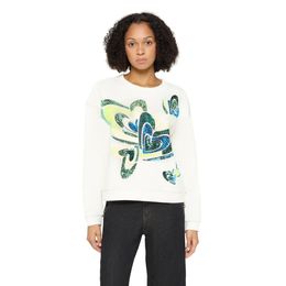 Cartoon Damen Sweatshirt "Damen mit Rippb&uuml;ndchen"patch cream, gr&uuml;n, Gr. 34, Obermaterial: 88% Baumwolle, 12% Polyester, Sweatshirts