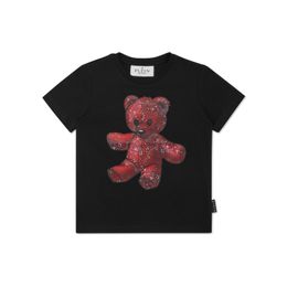 Philipp Plein Jungen T-Shirt "Teddy"02, schwarz, Gr. 14, Obermaterial: 100% Baumwolle, Shirts