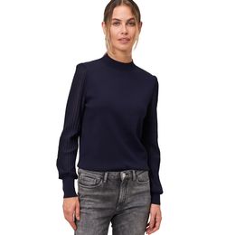 Strickpullover Zero "Damen mit transparenten &Auml;rmeln", Damen, Gr. 44, hydrangea, Strick, Obermaterial: 72% Viskose, 28% Polyester, unifarben, figurbetont lang, weit B&uuml;ndchen, Pullover Strickpullover, weiteres Detail