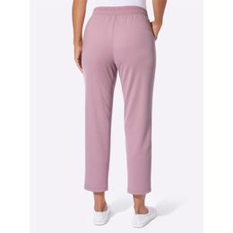 Casual Looks Damen Jerseyhose, rosa, Gr. 40, unifarben, 76% Polyester, 20% Viskose, 4% Elasthan, Hosen