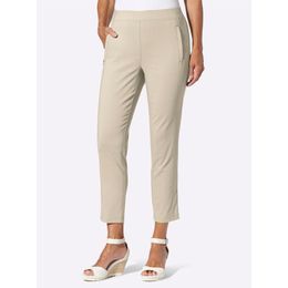 Inspirationen Damen Webhose, beige, Gr. 50, unifarben, 72% Viskose, 25% Polyamid, 3% Elasthan, Hosen