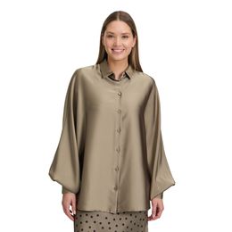 Vera Mont Damen Satinbluse "Damen mit Kragen", blau, Gr. 38, Obermaterial: 100% Polyester, Blusen