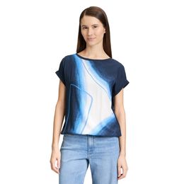 BETTY & CO BETTY & CO Damen Kurzarmshirt "Damen mit Print", blau, Gr. XL, Obermaterial: 100% Baumwolle, Shirts, Materialmix