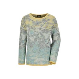 GOLDNER Damen Rundhalspullover "Langarm Jacquard-Pullover mit Muster", bunt, Gr. 42, Obermaterial: 60% Polyester PES. 30% Polyamid PA. 10% Schurwolle