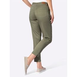 Casual Looks Damen 5-Pocket-Hose, gr&uuml;n, Gr. 38, 98% Baumwolle, 2% Elasthan, Hosen