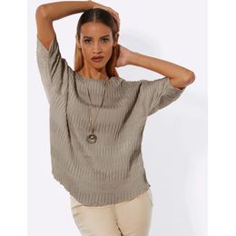 CR&Eacute;ATION L CREATION L Damen Schlupfbluse, beige, Gr. 36, unifarben, 76% Viskose, 15% Polyamid, 9% Leinen, Blusen