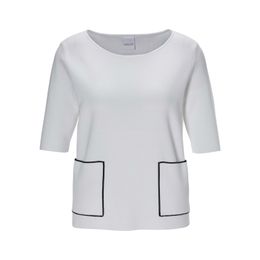 Madeleine Mode MADELEINE Damen Longpullover "Strickpullover Eleganter Viskosepullover mit Rundhals", schwarz, Gr. 44, Obermaterial: 65% Viskose CV. 35% Polyamid