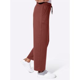 Casual Looks Damen Sweathose, braun, Gr. 48, unifarben, 50% Baumwolle, 50% Polyester, Hosen