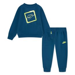 Nike Sportswear Jungen Jogginganzug "NKB B NSW GWM LT WT FLC CREW S"grün abyss, Gr. 104, Obermaterial: 60% Baumwolle, 40% Polyester, Sportanzüge, für
