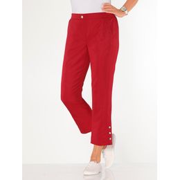 Classic Basics Damen 7/8-Hose, rot, Gr. 38, unifarben, 100% Polyester, Hosen