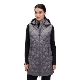 Betty Barclay Damen Strickweste "Damen mit abnehmbarer Kapuze", grau, Gr. 48, Obermaterial: 100% Polyamid, Westen