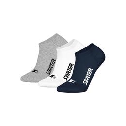 starters STARTER Damen Sneakersocken "Socken STARTER 3pk Sneaker Socks 3er Pack", Gr. 39dunkelblau, weiß, grau, Obermaterial: 69% Baumwolle CO. 27% Polyester