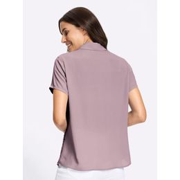 Inspirationen Damen Hemdbluse, rosa, Gr. 42, unifarben, 100% Polyester, Blusen