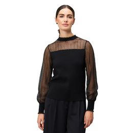 Zero Damen Strickpullover "Damen mit transparenten &Auml;rmeln"schwarz beauty, festlich, Gr. 34, durchscheinend, Strick, Obermaterial: 72% Viskose, 28%