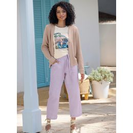 Heine Damen Cardigan, beige, Gr. 40, unifarben, 42% Baumwolle, 42% Polyacryl, 10% Polyester, 6% metallisierte Fasern, Strickjacken