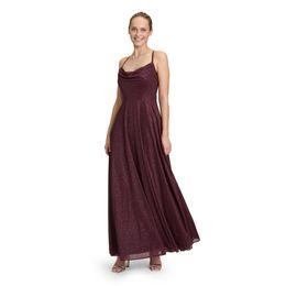 Vera Mont Damen Abendkleid "Damen mit Wasserfallausschnitt", rot, festlich, Gr. 40, Netz, Obermaterial: 100% Polyester; Futter: 100% Polyester,