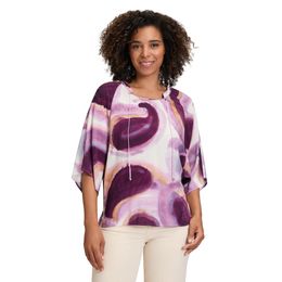 Cartoon Damen Schlupfbluse "Damen mit Muster", lila, Gr. 36, Obermaterial: 100% Viskose, Blusen