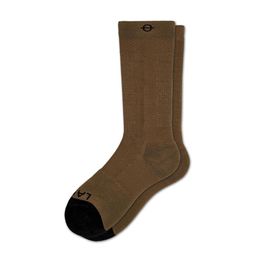 LASSO GEAR Herren Tennissocken "Lasso Gear LASSO CREW Performance Compression Socks Coyote Brown", Gr. Sbraun, 62% Polyamid, 29% Polyester, 9%
