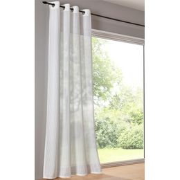 Gardine, B:135cm H:245cmwei&szlig;, Polyester, Gardinen