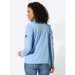 Casual Looks Damen Jackenblazer "Jersey-Blazer", blau, Gr. 36, 76% Polyester, 20% Viskose, 4% Elasthan, Blazer