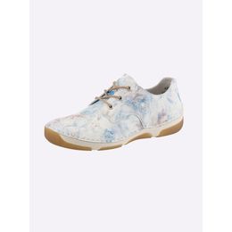 Schn&uuml;rschuh Rieker, Damen, Gr. 37, bunt (eisblau), Lederimitat, Schuhe Schn&uuml;rschuh