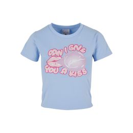 Karl Kani Damen T-Shirt "Karl Kani Signature Bubblegum Short Tee"lightblau, Gr. M, bedruckt, 95% Baumwolle, 5% Elasthan, Shirts