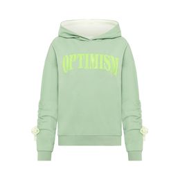 Cartoon Damen Sweatshirt "Damen mit Kapuze"patch mint, gelb, Gr. 38, Obermaterial: 78% Baumwolle, 18% Polyester, 4% Elasthan, Sweatshirts