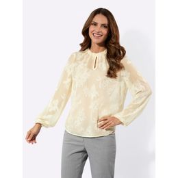Lady Damen Schlupfbluse, beige, Gr. 38, unifarben, 100% Polyester, Blusen