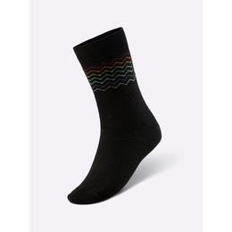 w&auml;schepur W&Auml;SCHEPUR Damen Socken, Gr. 3, schwarz, 80% Baumwolle, 18% Polyamid, 2% Elasthan, Socken