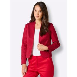 Damen Kurzblazer "Lyocell-Blazer", rot, Gr. 36, CREATION L PREMIUM, 70% Lyocell, 26% Baumwolle, 4% Elasthan, Blazer