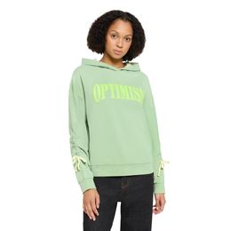Cartoon Damen Sweatshirt "Damen mit Kapuze"patch mint, gelb, Gr. 34, Obermaterial: 78% Baumwolle, 18% Polyester, 4% Elasthan, Sweatshirts