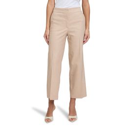 Betty Barclay Damen B&uuml;gelfaltenhose "Damen mit B&uuml;gelfalte", beige, Basic, Gr. 36, Obermaterial: 33% Baumwolle, 33% Polyester, 18% Viskose, 14%