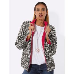 CR&Eacute;ATION L CREATION L Damen Wendejacke, schwarz-wei&szlig;, Gr. 48, bedruckt, gemustert, mehrfarbig, 100% Polyester, Jacken