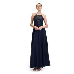 Vera Mont Damen Abendkleid "Damen r&uuml;ckenfrei", blau, festlich, Gr. 46, Obermaterial: 100% Polyester; Besatz: 100% Polyamid; Futter: 100% Polyester,