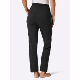 Damen Stretch-Hose, CREATION L PREMIUM, Gr. 36, schwarz-wei&szlig;, 60% Modal, 34% Viskose, 6% Elasthan, unifarben, Hosen