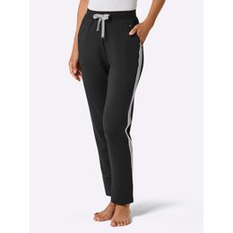 Damen Stretch-Hose, CREATION L PREMIUM, Gr. 52, schwarz-wei&szlig;, 60% Modal, 34% Viskose, 6% Elasthan, unifarben, Hosen