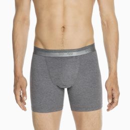 HOM Herren Langer Boxer "HO1", Gr. XXL, grau, Obermaterial: 65% Baumwolle, 22% Modal, 13% Elasthan, Unterhosen, ultraweich, Cotton-Mix, elastisch,