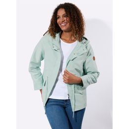 Casual Looks Damen Langjacke, blau, Gr. 42, unifarben, 100% Polyester, Jacken