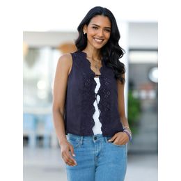 Kurzweste Classic Basics, Damen, Gr. 40, schwarz (marine), 100% Baumwolle, unifarben, Westen