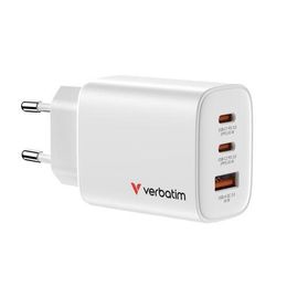 Verbatim Essentials GaN Charger 65W 2xUSB-C/1xUSB-A wei&szlig; 32353