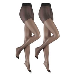 Hudson Damen Feinstrumpfhose "Strumpfhose Lilly Lafina 15 2-Pack", Gr. 36, schwarz, Obermaterial: 100% Polyamid PA., Strumpfhosen