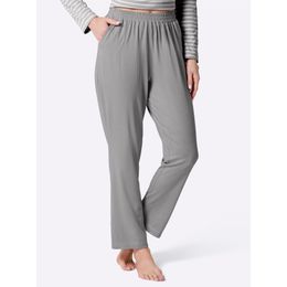 w&auml;schepur W&Auml;SCHEPUR Damen Pyjamahose, Gr. 48, grau, 100% Baumwolle, unifarben, Hosen