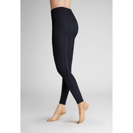 Hudson Damen Strickstrumpfleggings "Leggings Thermo", Gr. 42, blau, Obermaterial: 97% Polyamid PA. 3% Elasthan EL., Strumpfhosen