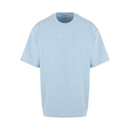 Karl Kani Damen T-Shirt "Karl Kani Small Signature Essential Tee"lightblau, Gr. L, bedruckt, 100% Baumwolle, Shirts