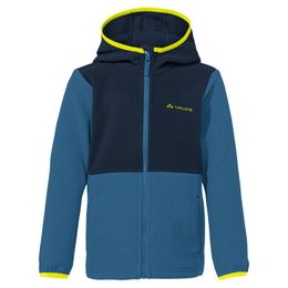 Vaude Kinder Kapuzenfleecejacke "KIDS PULEX HOODED JACKET II", blau, Gr. 98, unifarben mit Farbeinsatz, Fleece, Obermaterial: 100% Polyester, Jacken,