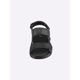 Sandale CLASSIC, Herren, Gr. 45, schwarz, Glattleder, Rindsleder, Basic, Schuhe Sandale