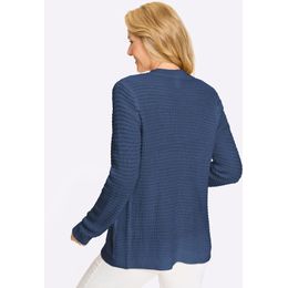 Classic Basics Damen Cardigan, blau, Gr. 44, unifarben, 100% Polyacryl, Strickjacken